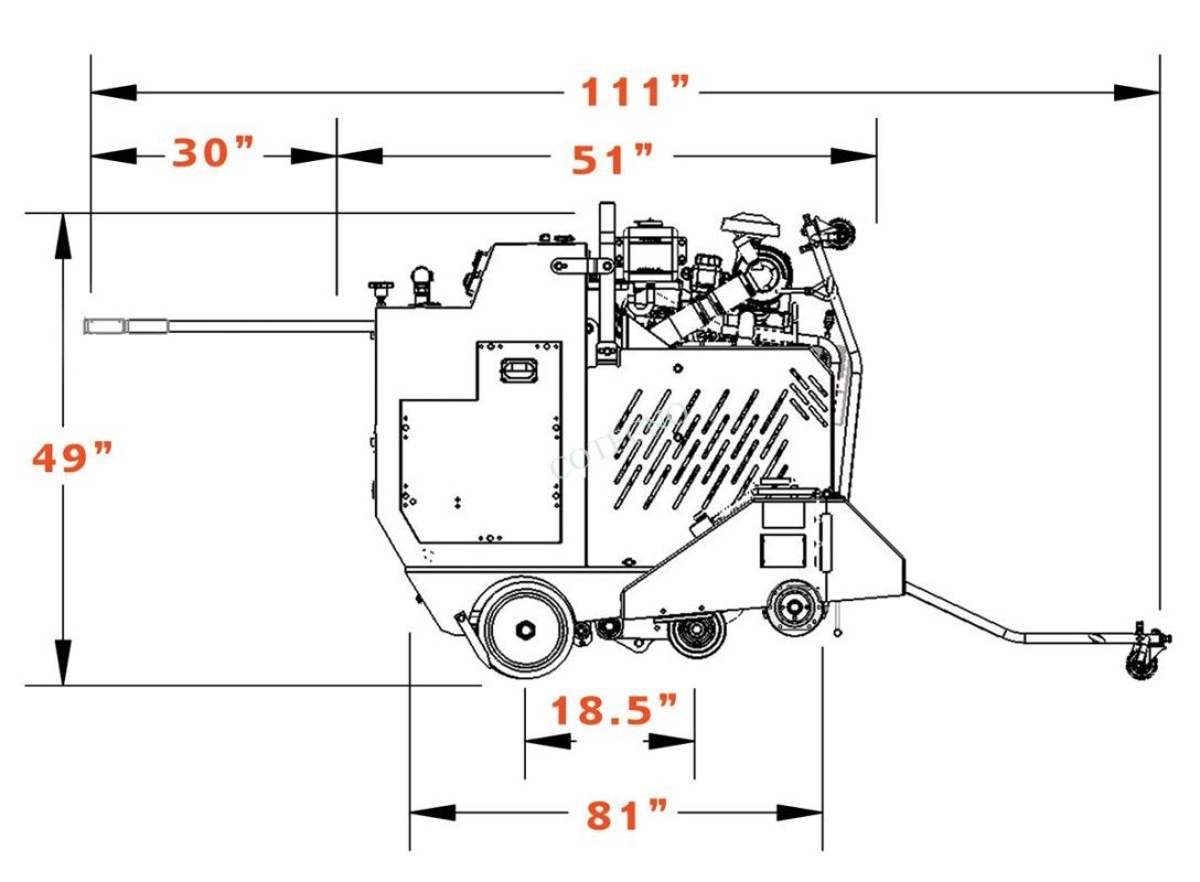 Sierra De Empuje Con Pivote Trasero CC5555GK » COTECNO | Equipamiento ...